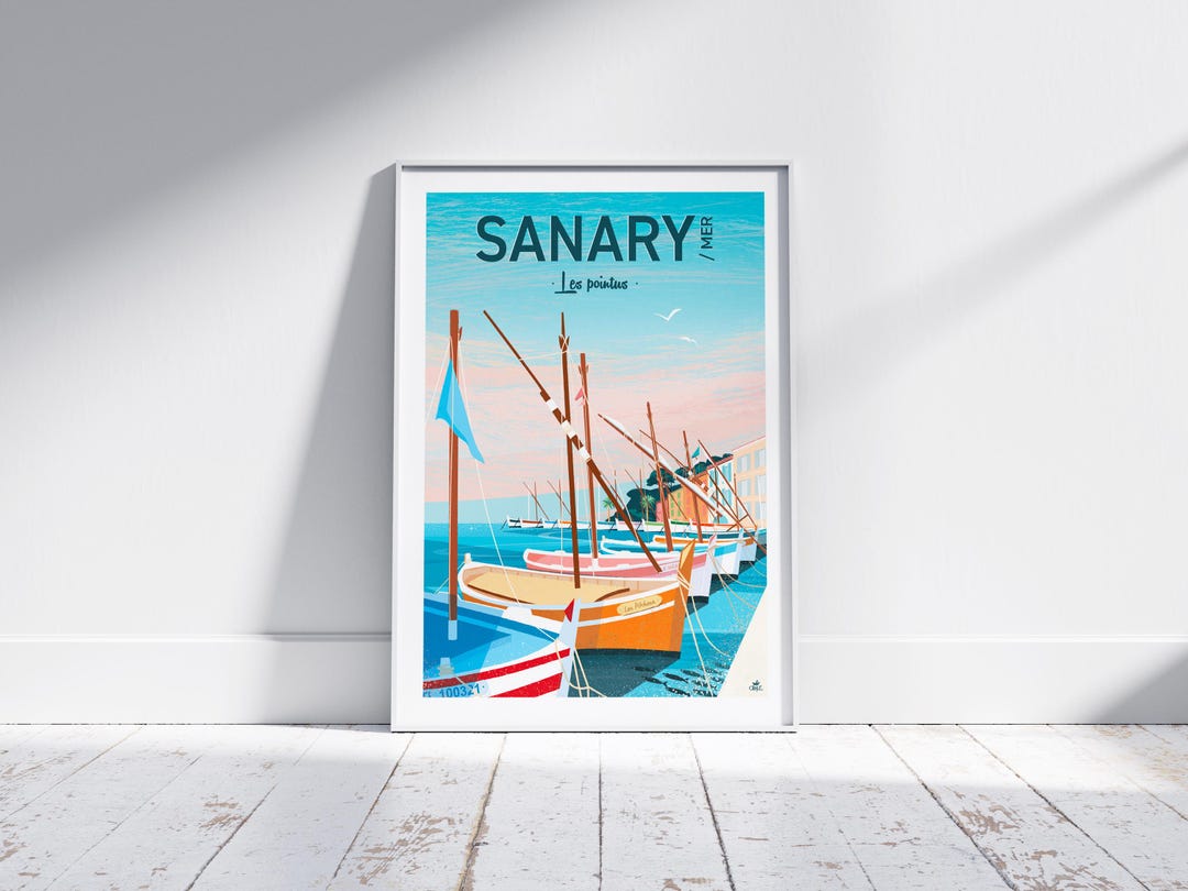 POSTER "the Pointus - Sanary-sur-mer" - Etsy