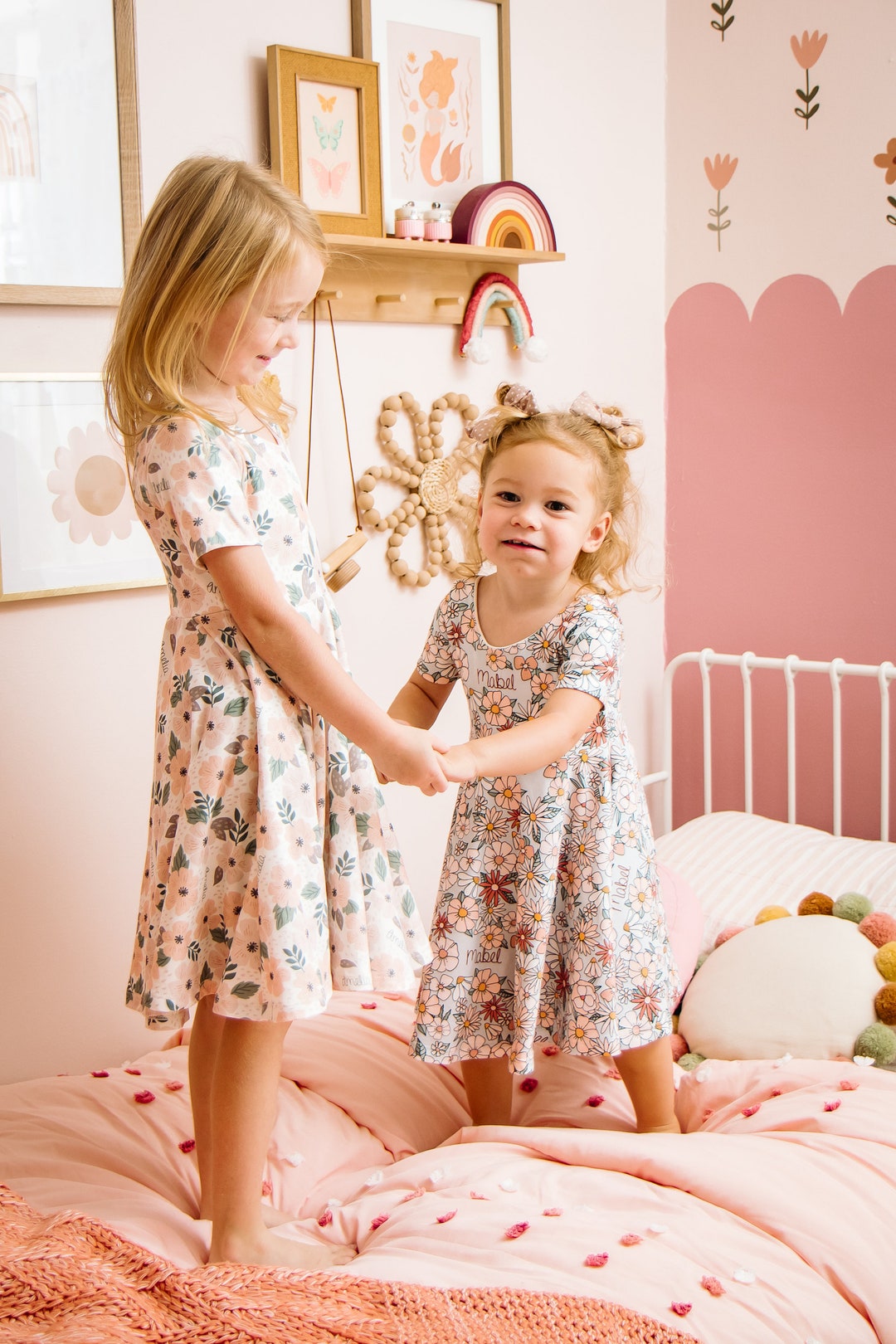 Little Girl's Spin Dress With Name, Personalized Twirl Dress for ...