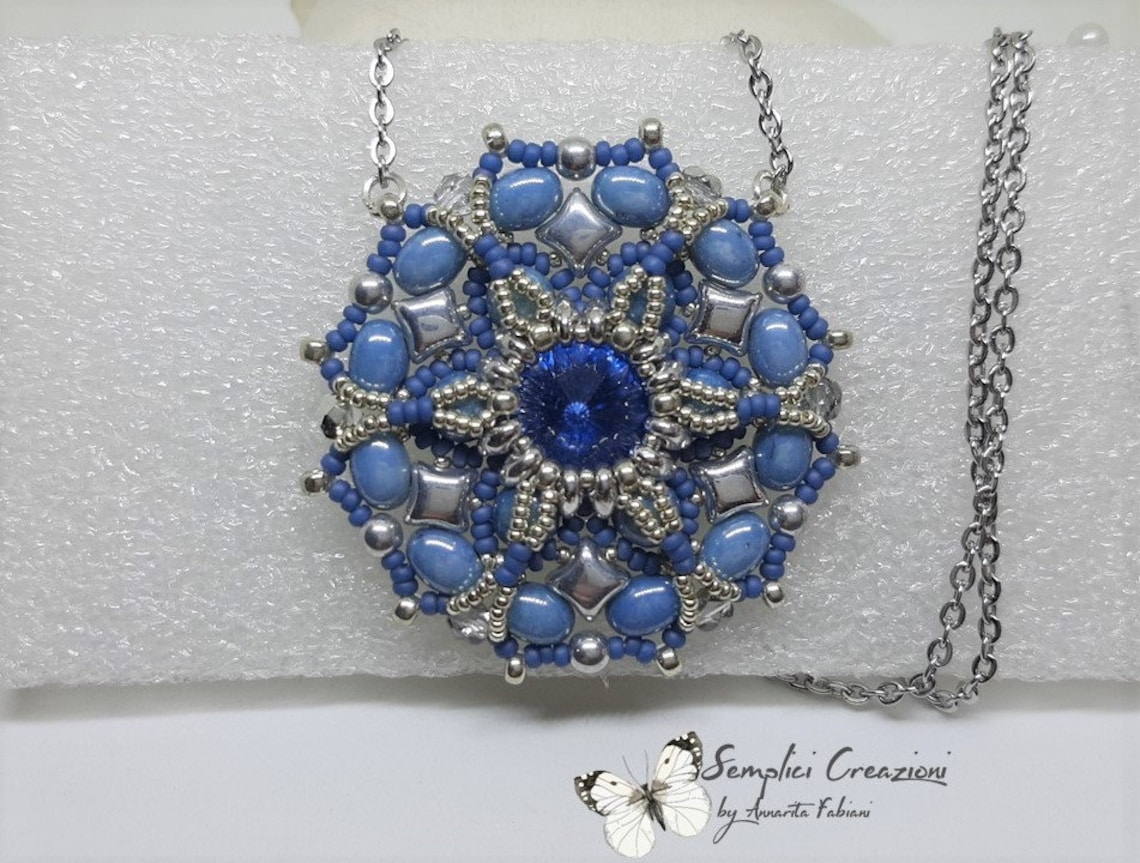 PDF beading pattern samos par puca pattern wibeduo tutorial | Etsy