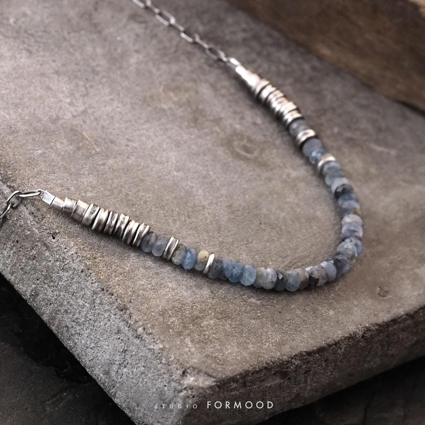 Oxidized Sterling Silver and Kyanite Necklace: Delicate Everyday ...
