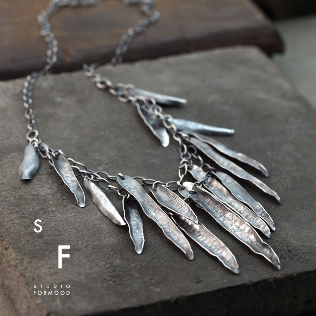 Handmade Sterling Silver Necklace - Oleaform Artistic Design - Etsy