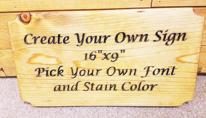 Create Your Own Sign 16x9 Custom Sign Customized Sign | Etsy