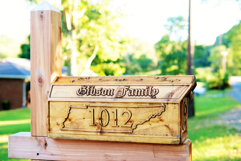 Custom Made Wooden Mailbox Handmade Mailbox Housewarming | Etsy