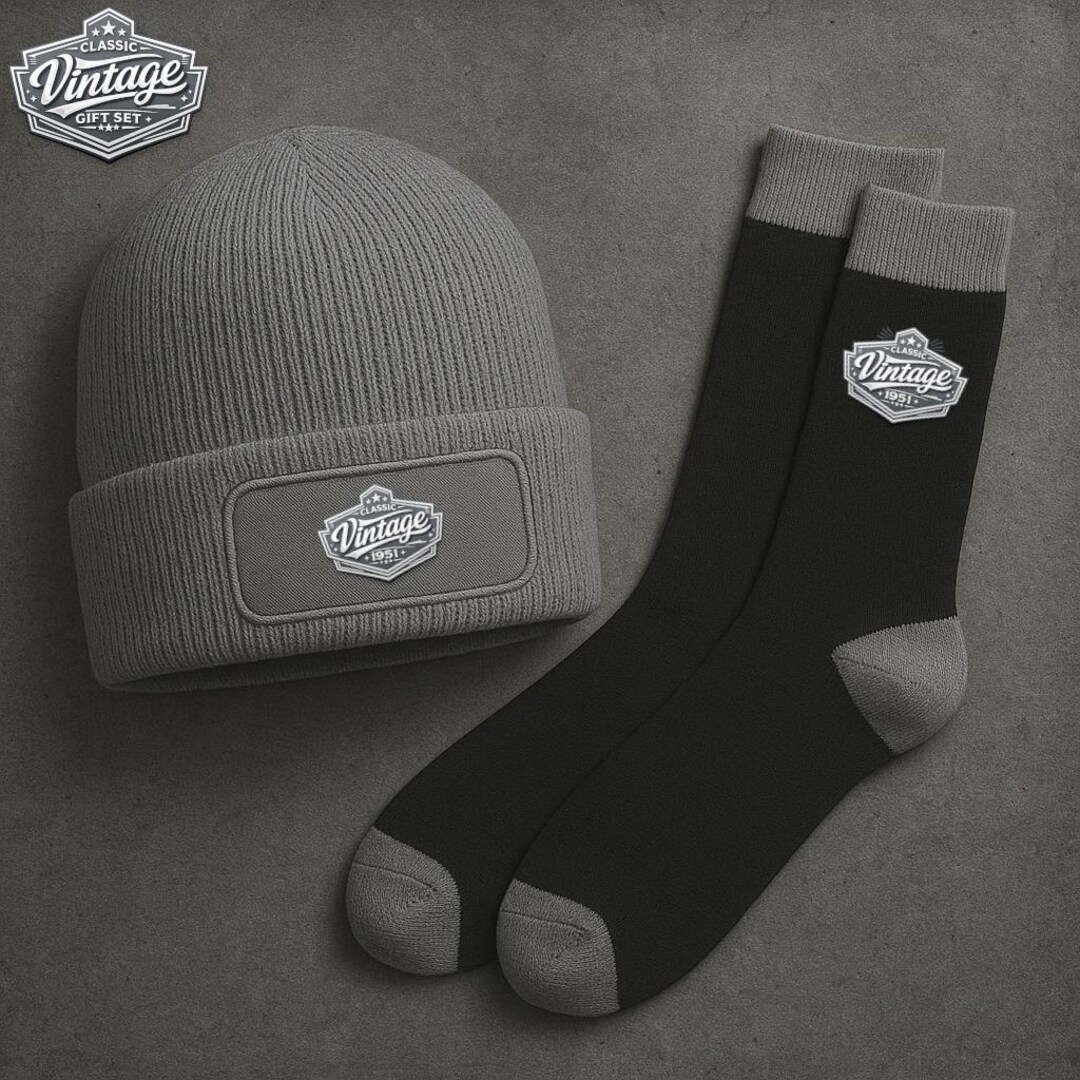 75th Birthday Gift Set, Beanie Hat and Socks, Men's Vintage Gift - Etsy