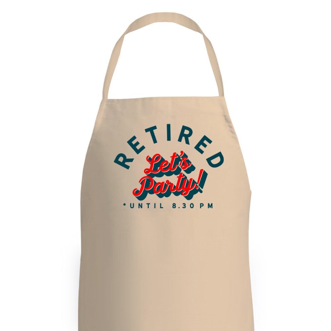Retirement Gift Idea Cooking Apron Retired Retire Present Men Women ...
