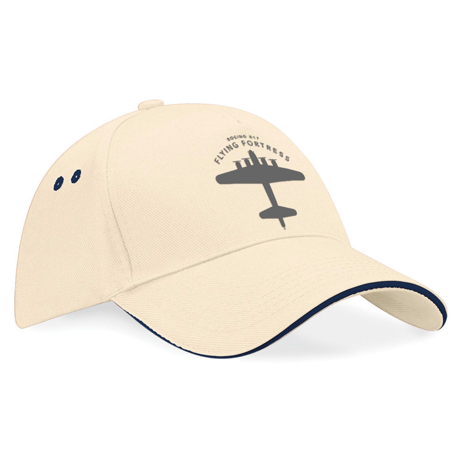 Flying Fortress Gift Aircraft Baseball Cap Hat Illustration Detailed ...