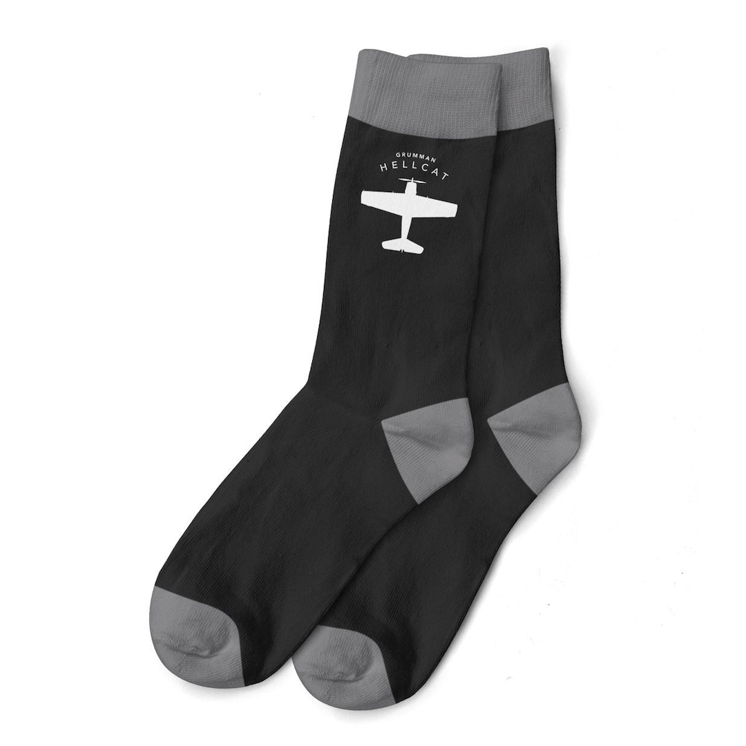 Grumman Hellcat Gift Aircraft Socks for Men Illustration Detailed ...