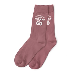 60th Birthday Pink Socks for Women, Novelty Gift (size 4-7) - Etsy