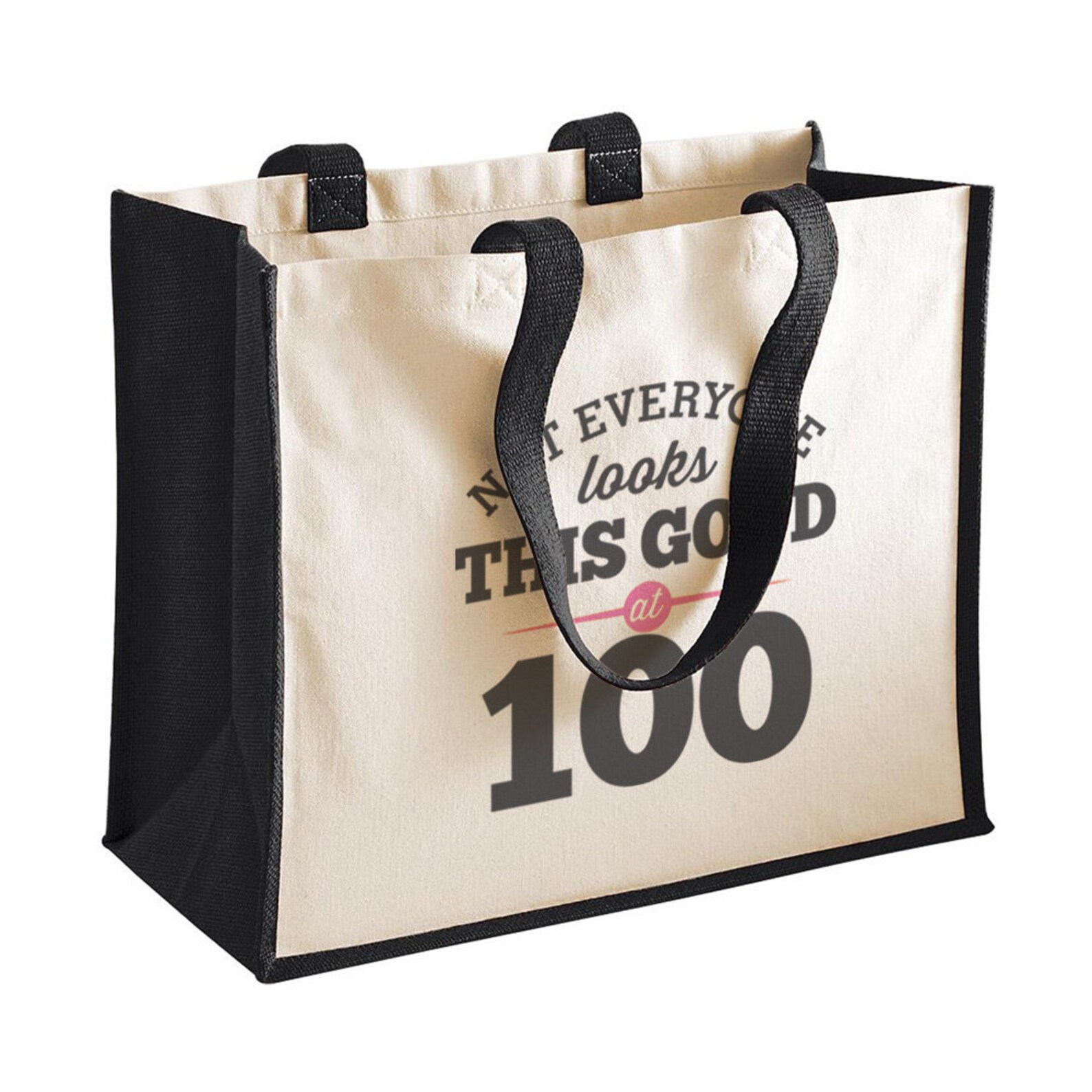 100th Birthday, 100th Birthday Idea, 100th Birthday Bag, Tote, Shopping ...