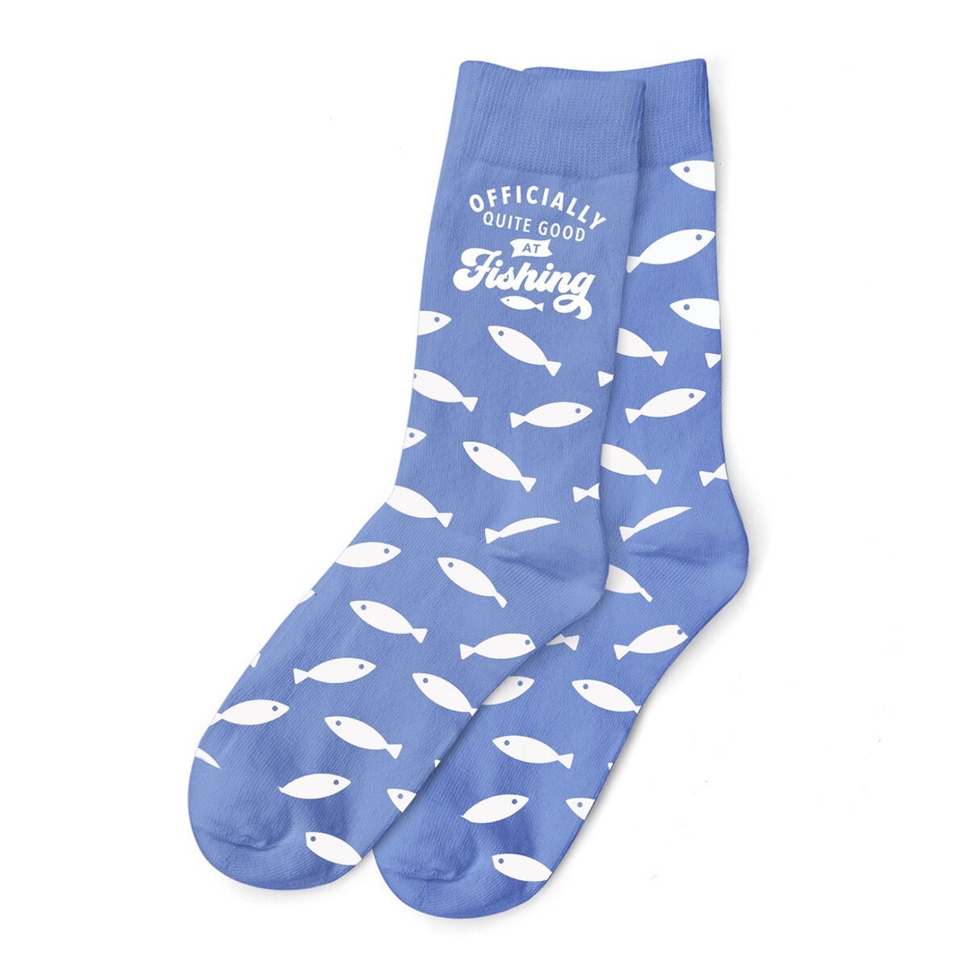Fishing Socks Gift 'quite Good at Fishing' for Men Dad Grandad Him ...