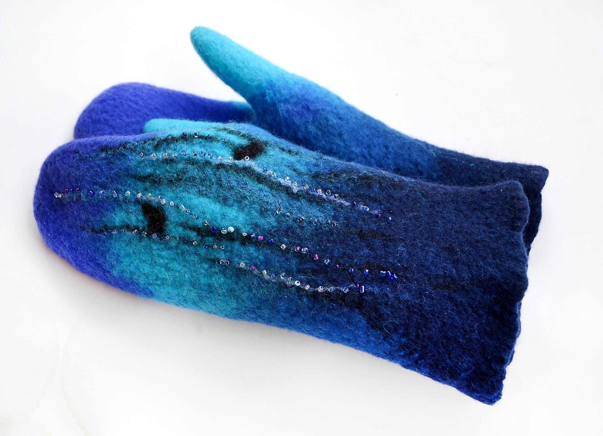 Felt Arm Warmers Felted Wool Winter Gloves Woolen Wrist Warmers Wool ...