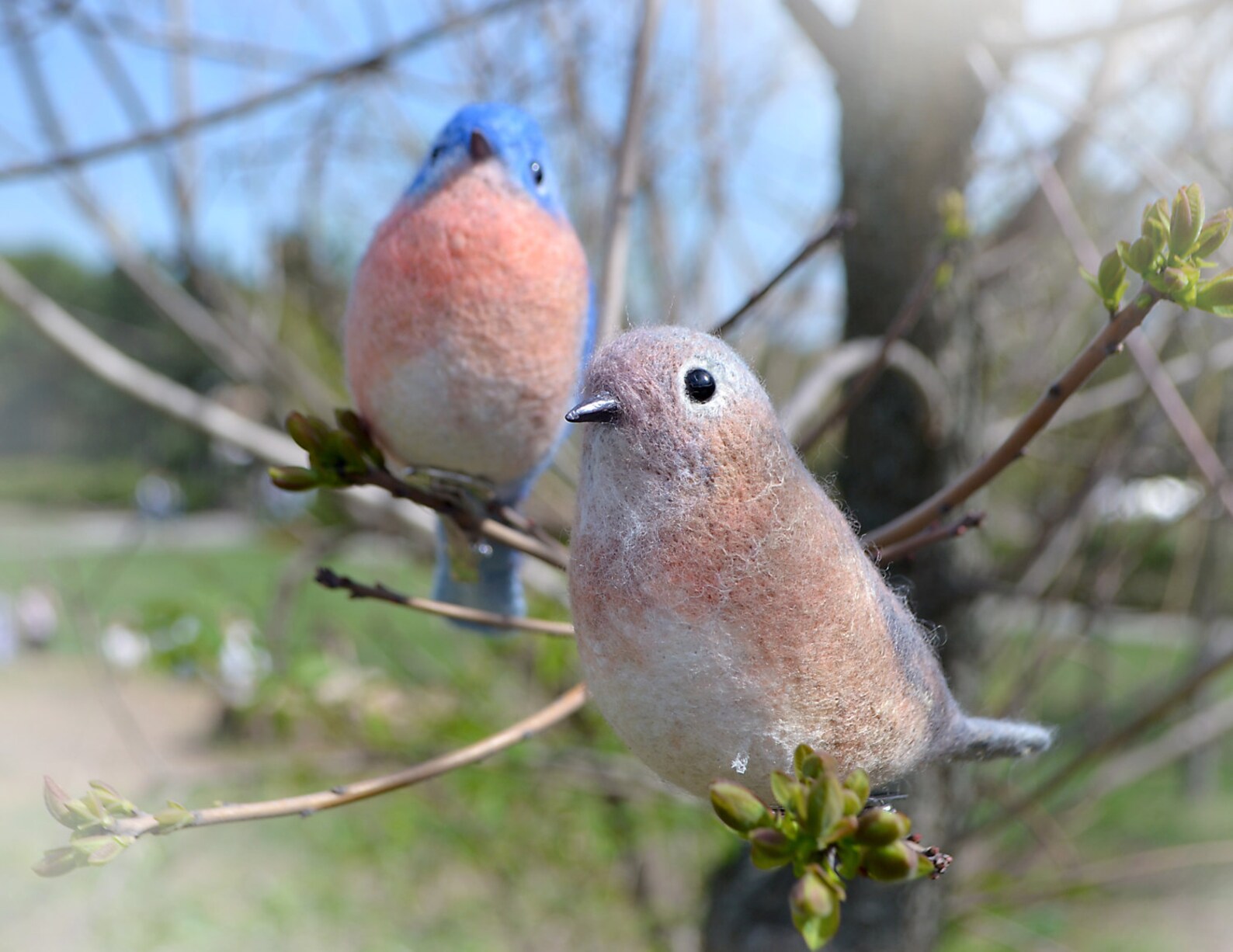 Wedding Bird's Pair - Felt Figurines of Bluebird's Pair Are an ...