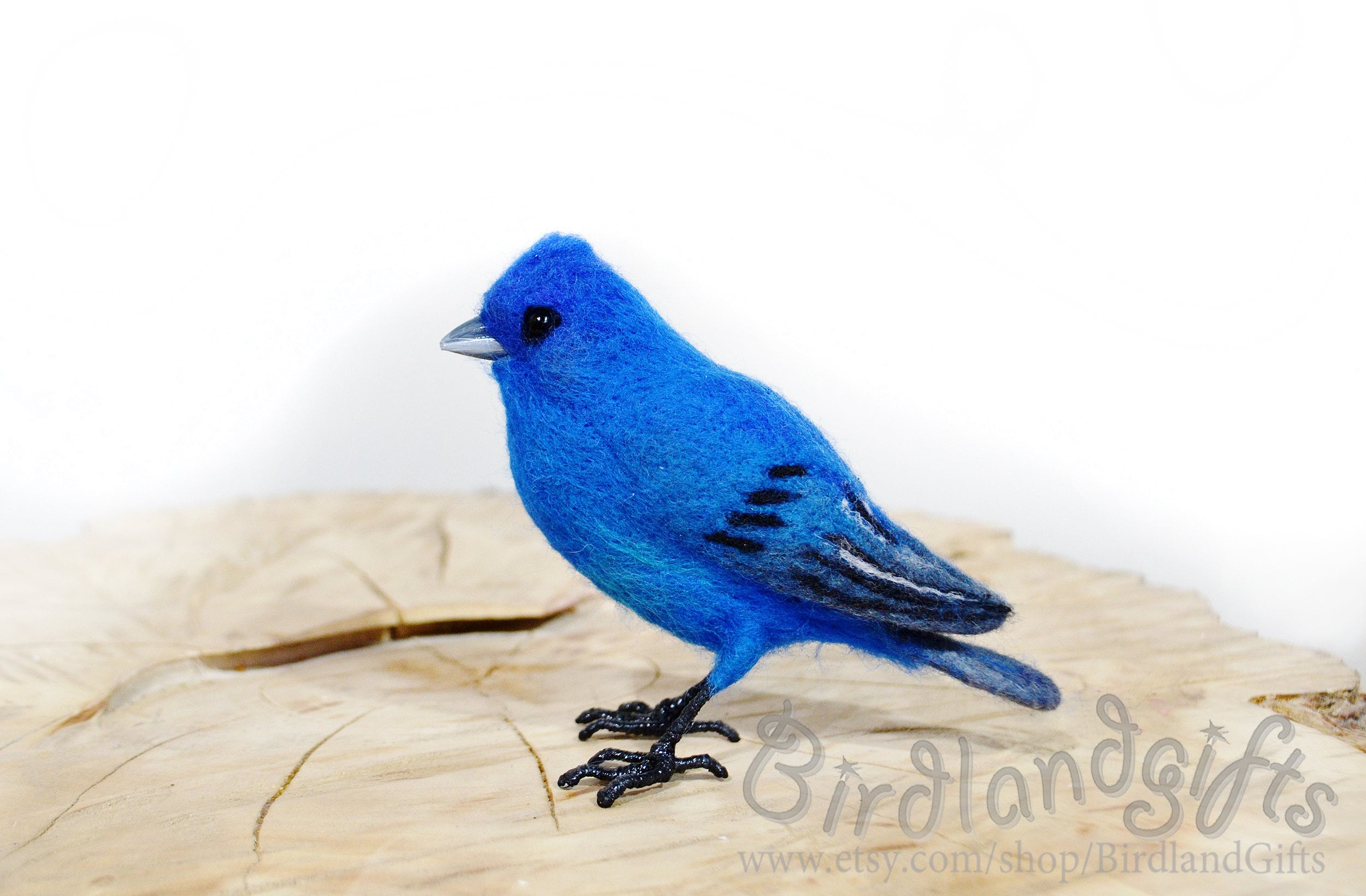 The Felt Bird Indigo Bunting Handmade Naturalistic Sculpture - Etsy Canada
