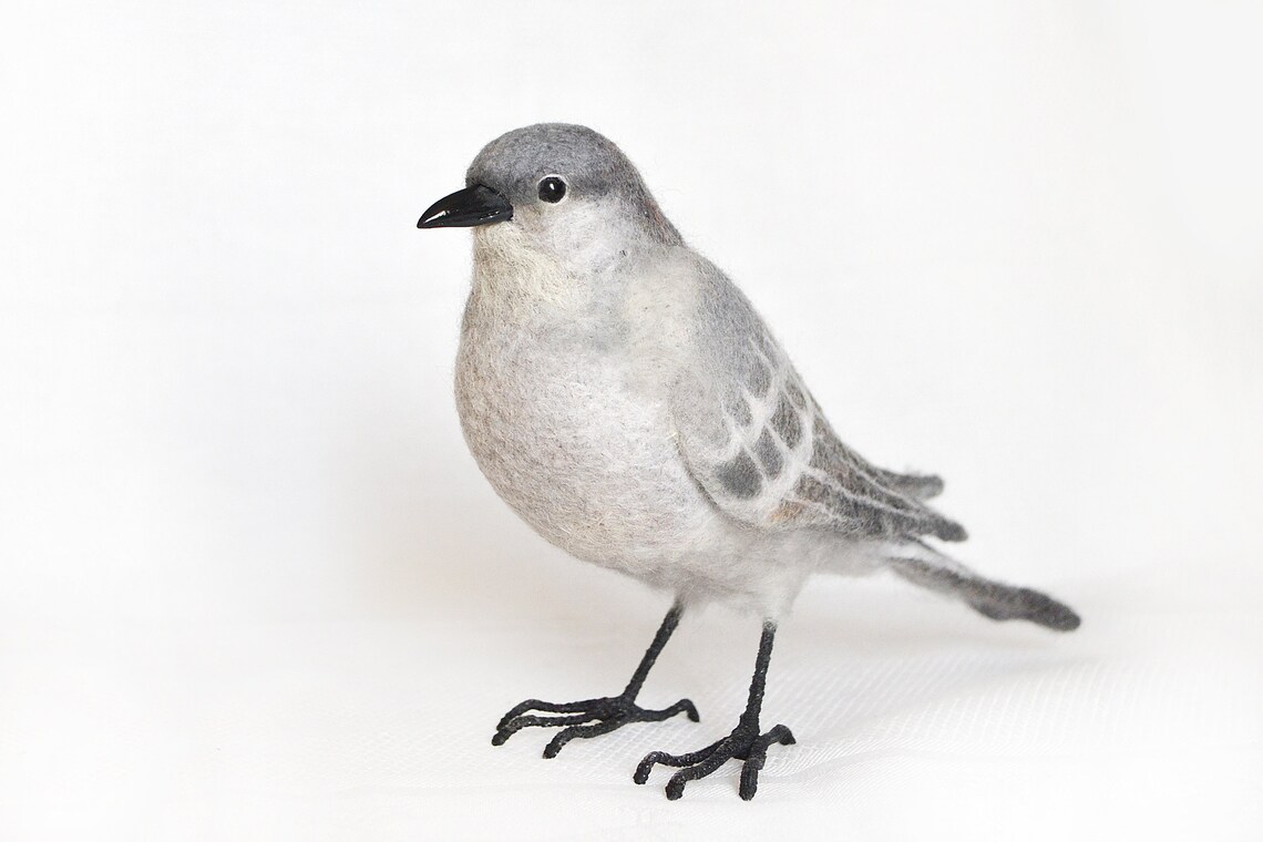 Northern Mockingbird Felting Realistic Toy the State Bird - Etsy Denmark