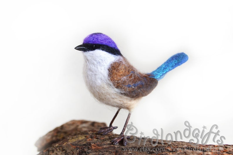 The Felted Bird-purple-crowned Fairywren-lifelike Felting Animal ...