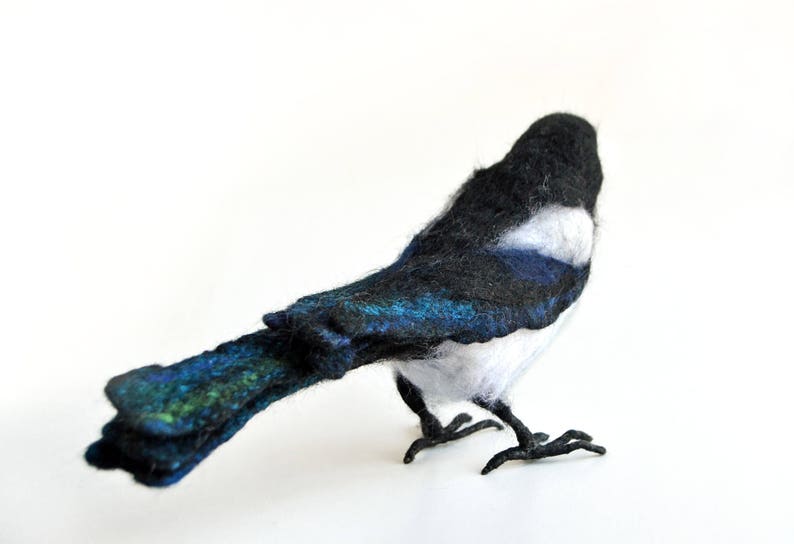 Eurasian Magpie - 1/2 Scale Felted Naturalistic Doll - Etsy