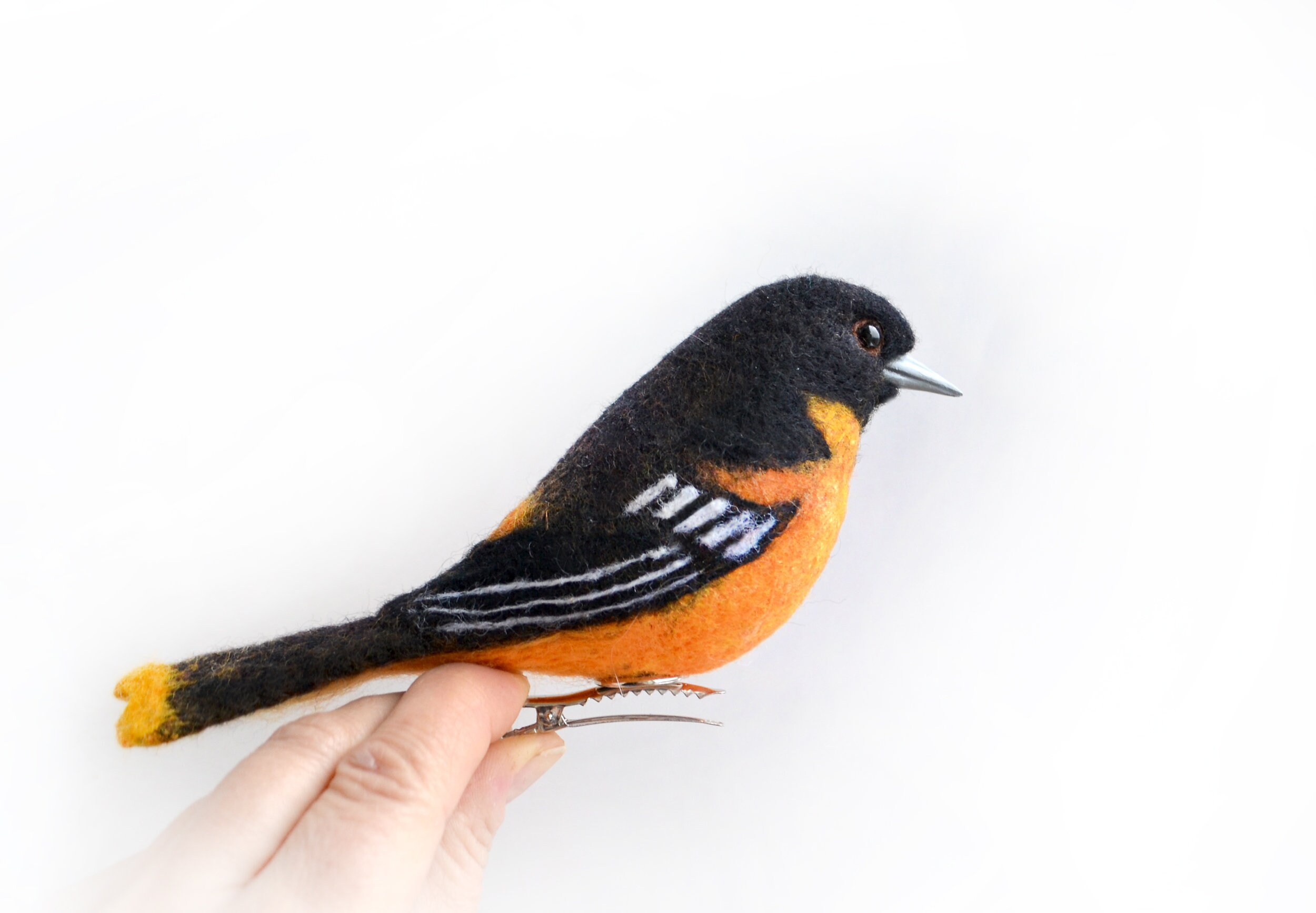 Xmas Tree Decor - the Felt Bird - the Baltimore Oriole is the State ...