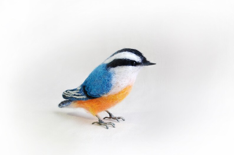 Red-breasted Nuthatch Realistic Felt Toy Bird of All North - Etsy