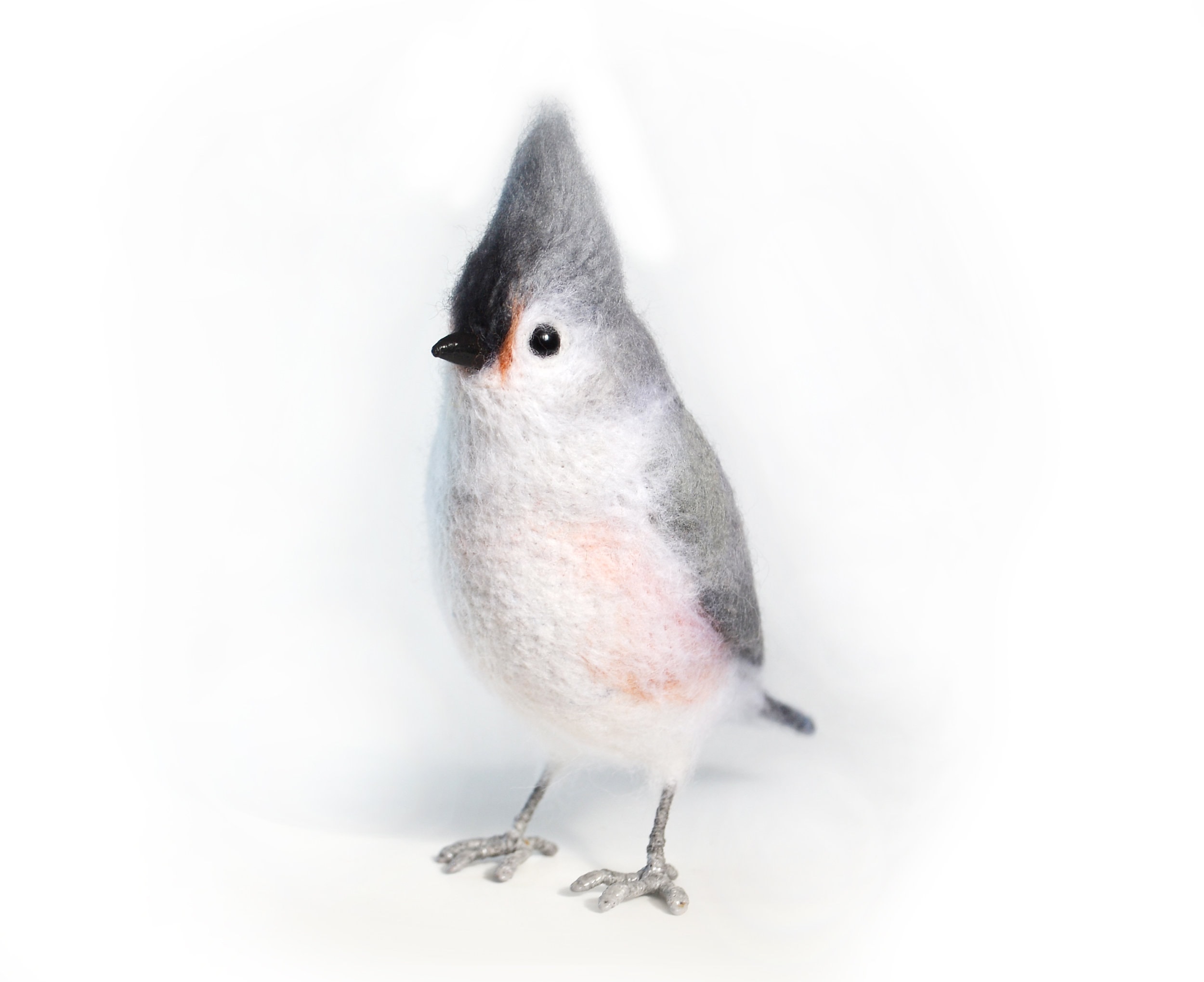 Realistic felt toy Tufted Titmice also known as | Etsy