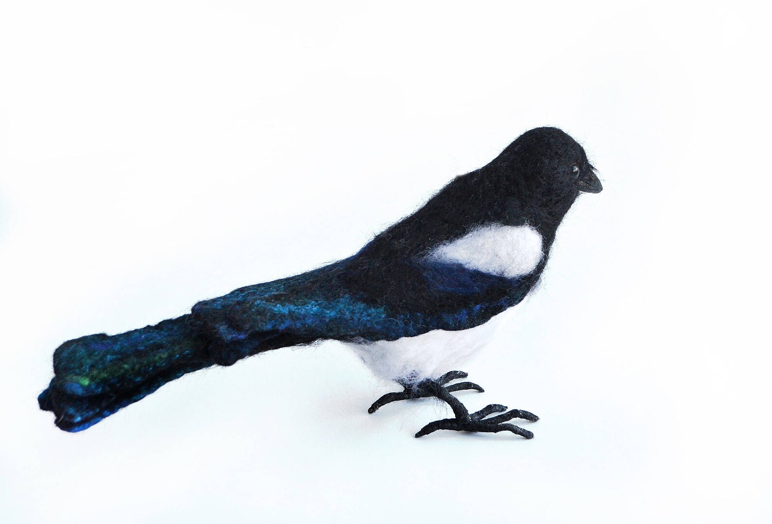 Eurasian Magpie - 1/2 Scale Felted Naturalistic Doll - Etsy