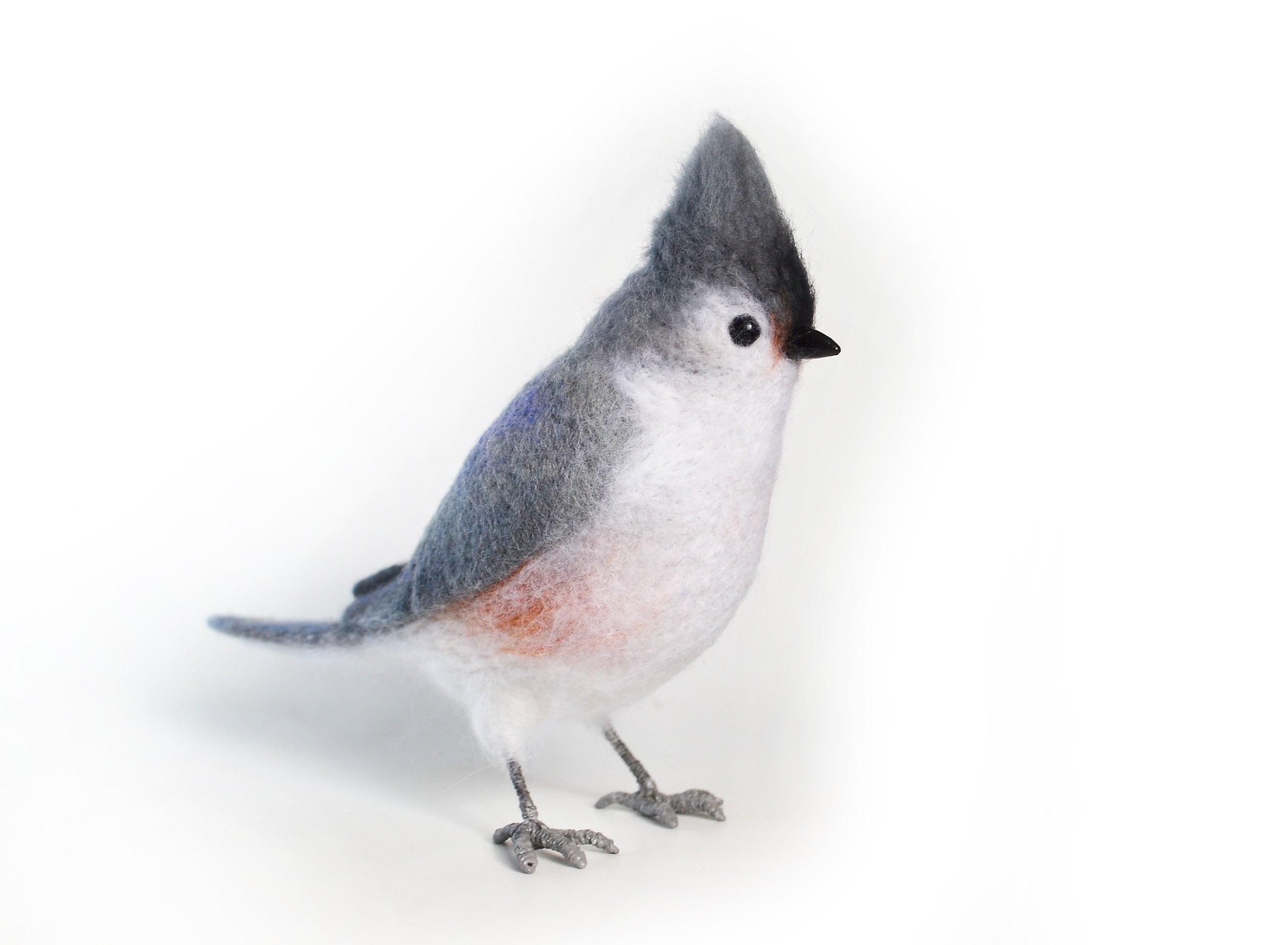 Realistic felt toy Tufted Titmice also known as | Etsy