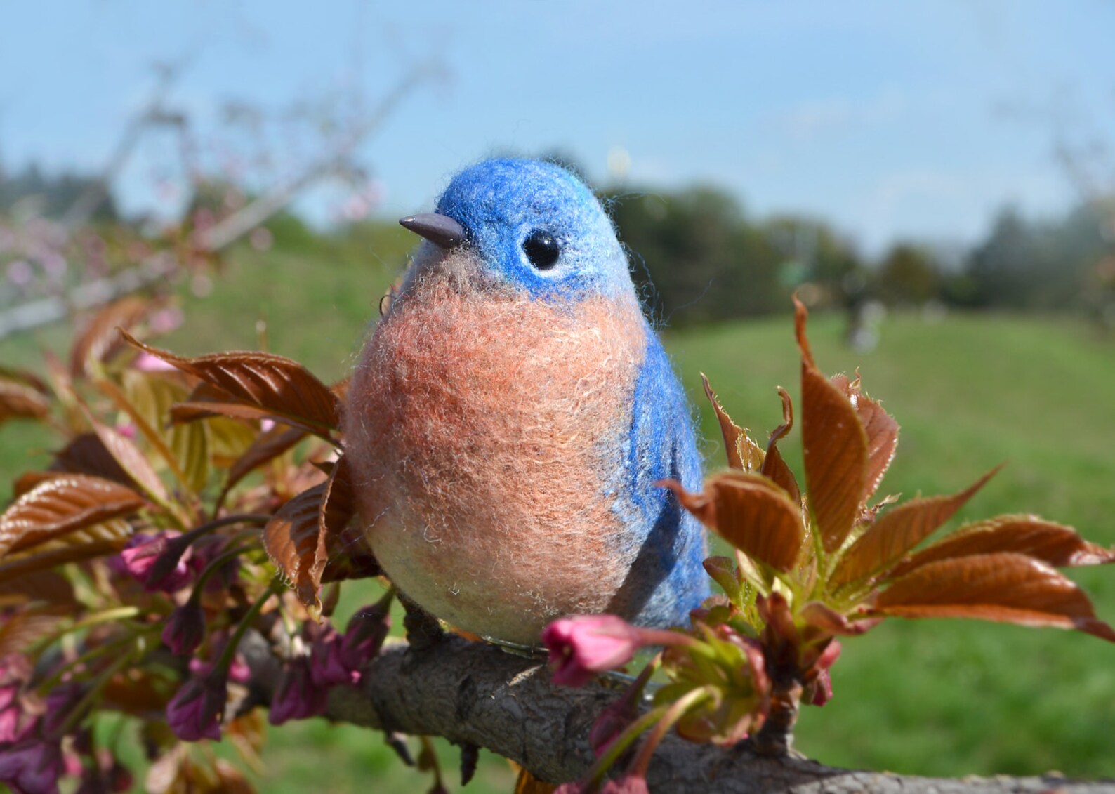 Christmas Gift Xmas Tree Decor. the Eastern Bluebird - Felt Bird's Doll ...