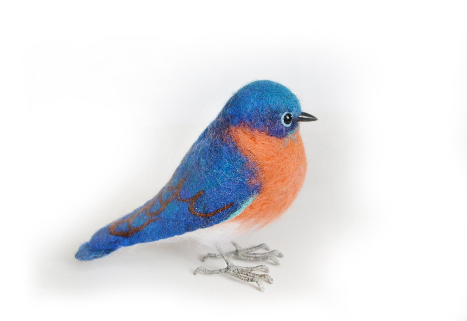 The Eastern Bluebird - Felt Bird's Doll- Male Figure of Beautiful ...