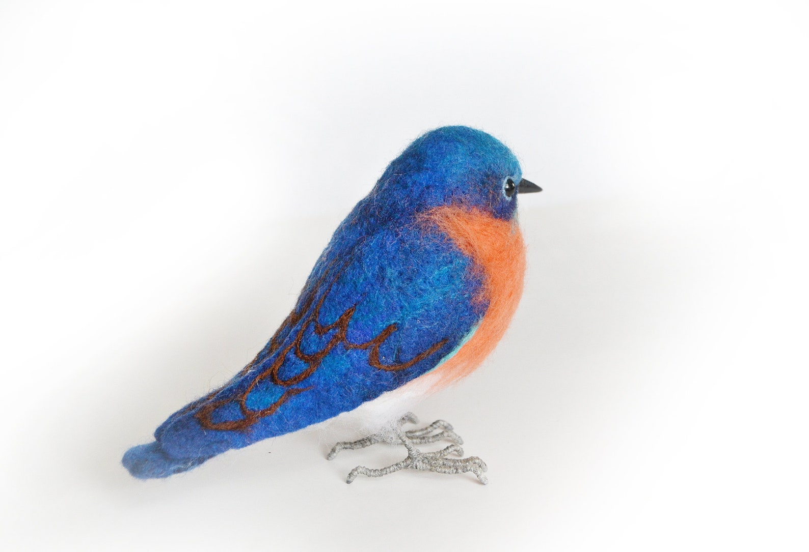 The Eastern Bluebird - Felt Bird's Doll- Male Figure of Beautiful ...