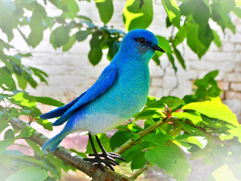 The Mountain Bluebird Doll - Felt Art Action Figure of the State Bird ...
