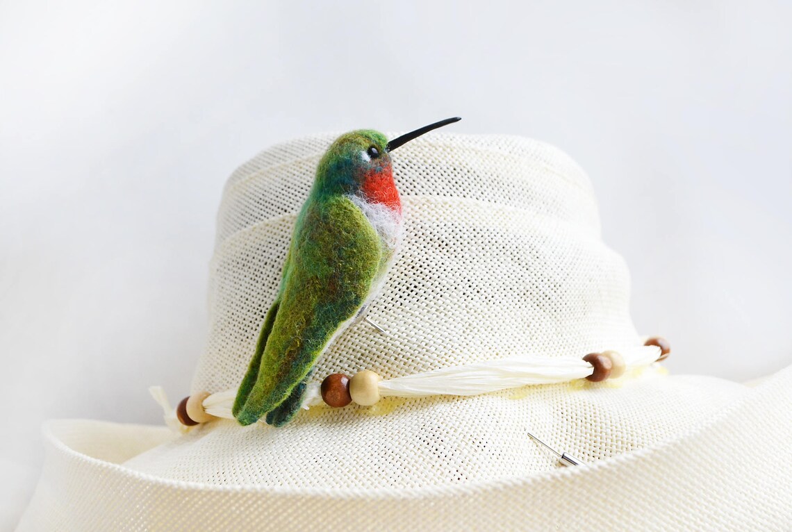The Felt Bird - Hummingbird. Fully Handmade and Unique Gift. Felt Bird ...