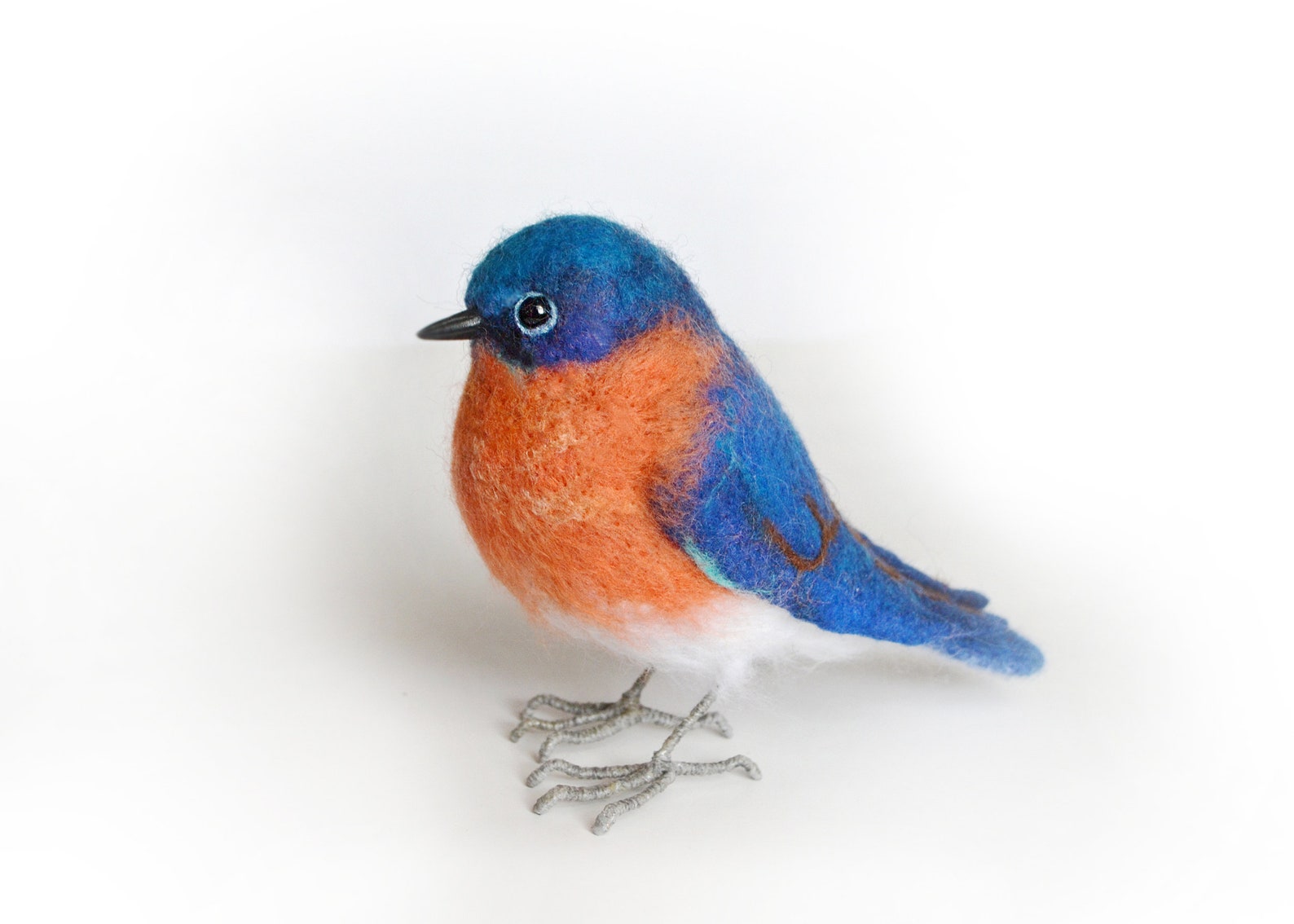 The Eastern Bluebird - Felt Bird's Doll- Male Figure of Beautiful ...