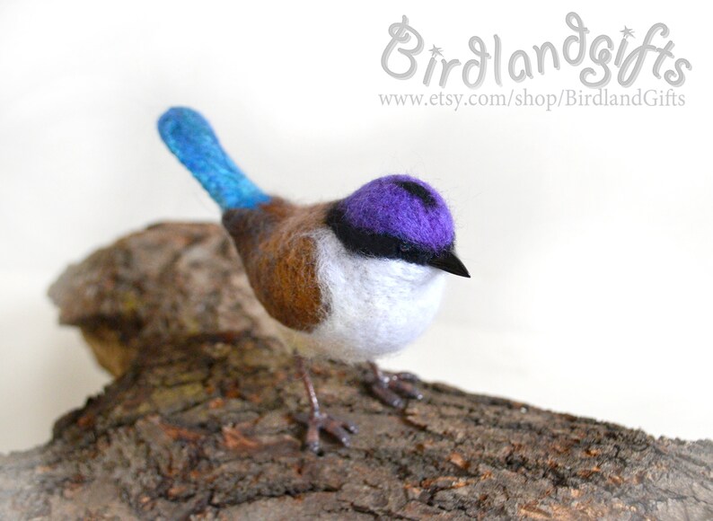 The Felted Bird-purple-crowned Fairywren-lifelike Felting Animal ...