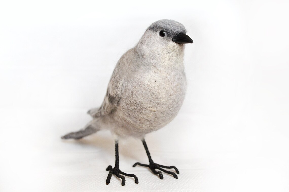 Northern Mockingbird Felting Realistic Toy the State Bird - Etsy Denmark