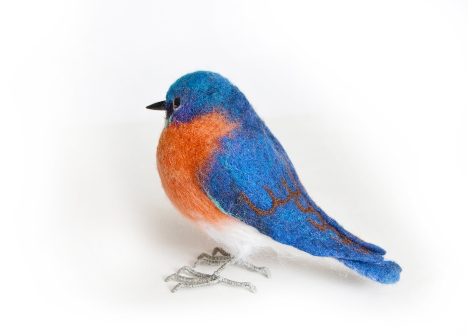 The Eastern Bluebird Felt Bird's Doll Male Figure of Beautiful American ...