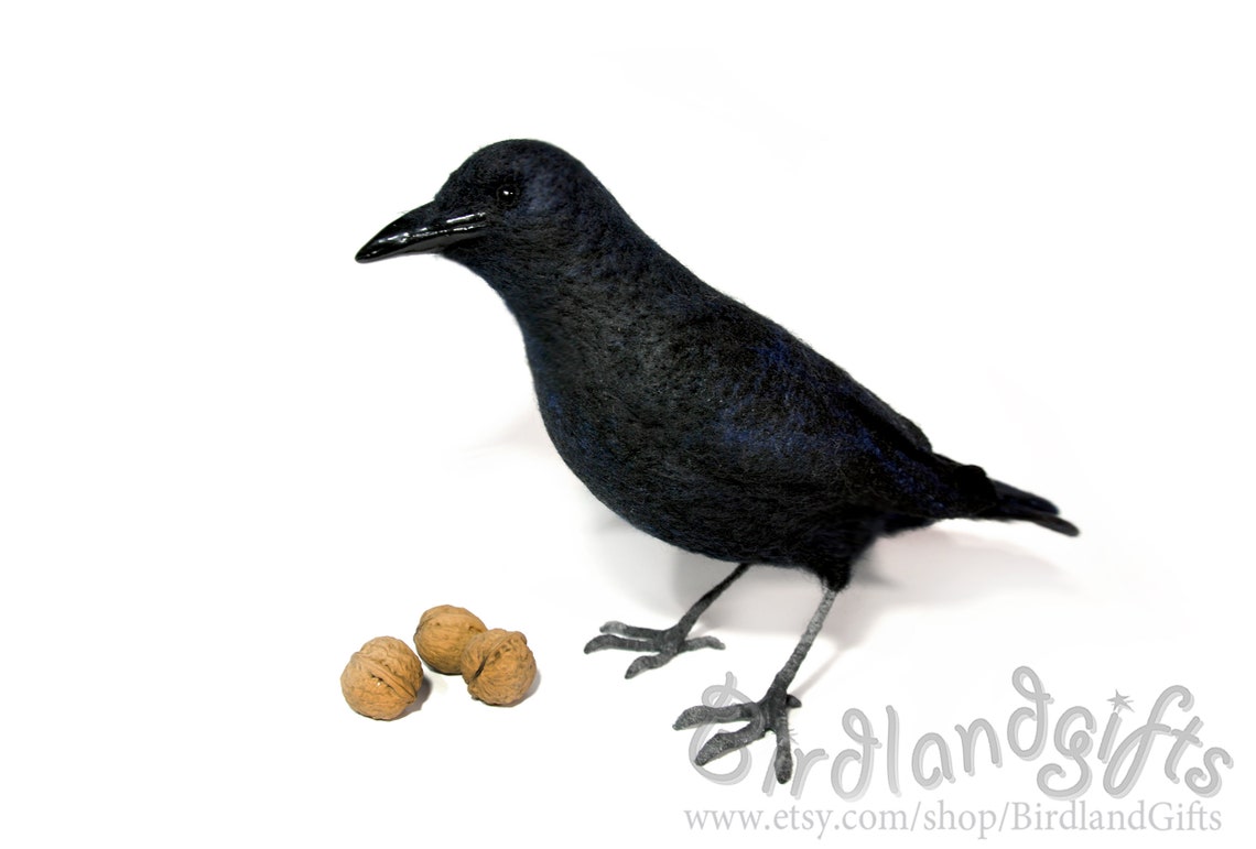 1/2 Scale Felted American Crow Naturalistic Doll - Etsy