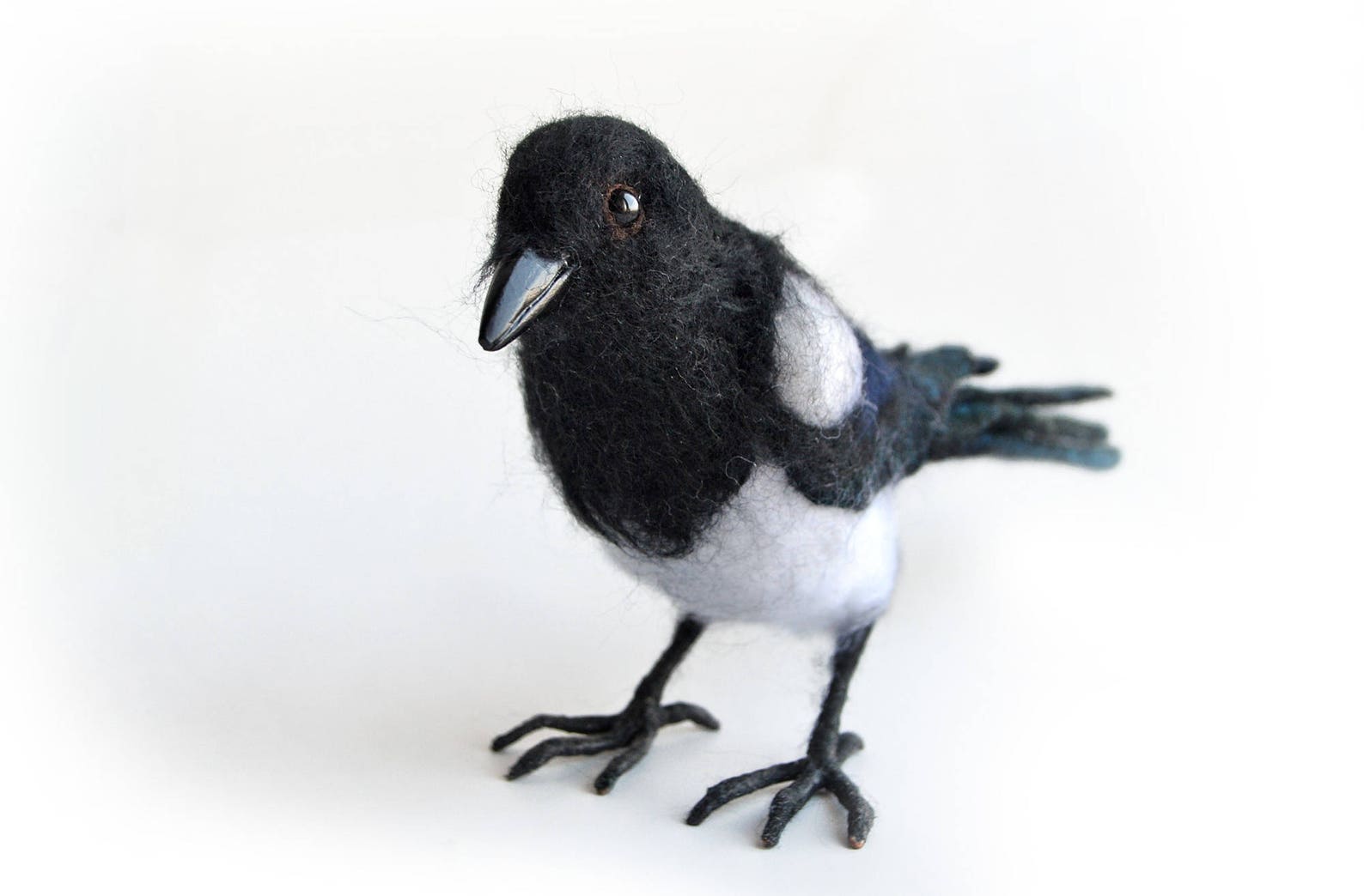 Eurasian Magpie - 1/2 Scale Felted Naturalistic Doll - Etsy
