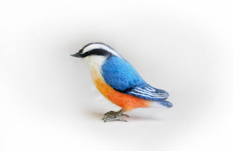 Red-breasted Nuthatch Realistic Felt Toy Bird of All North - Etsy