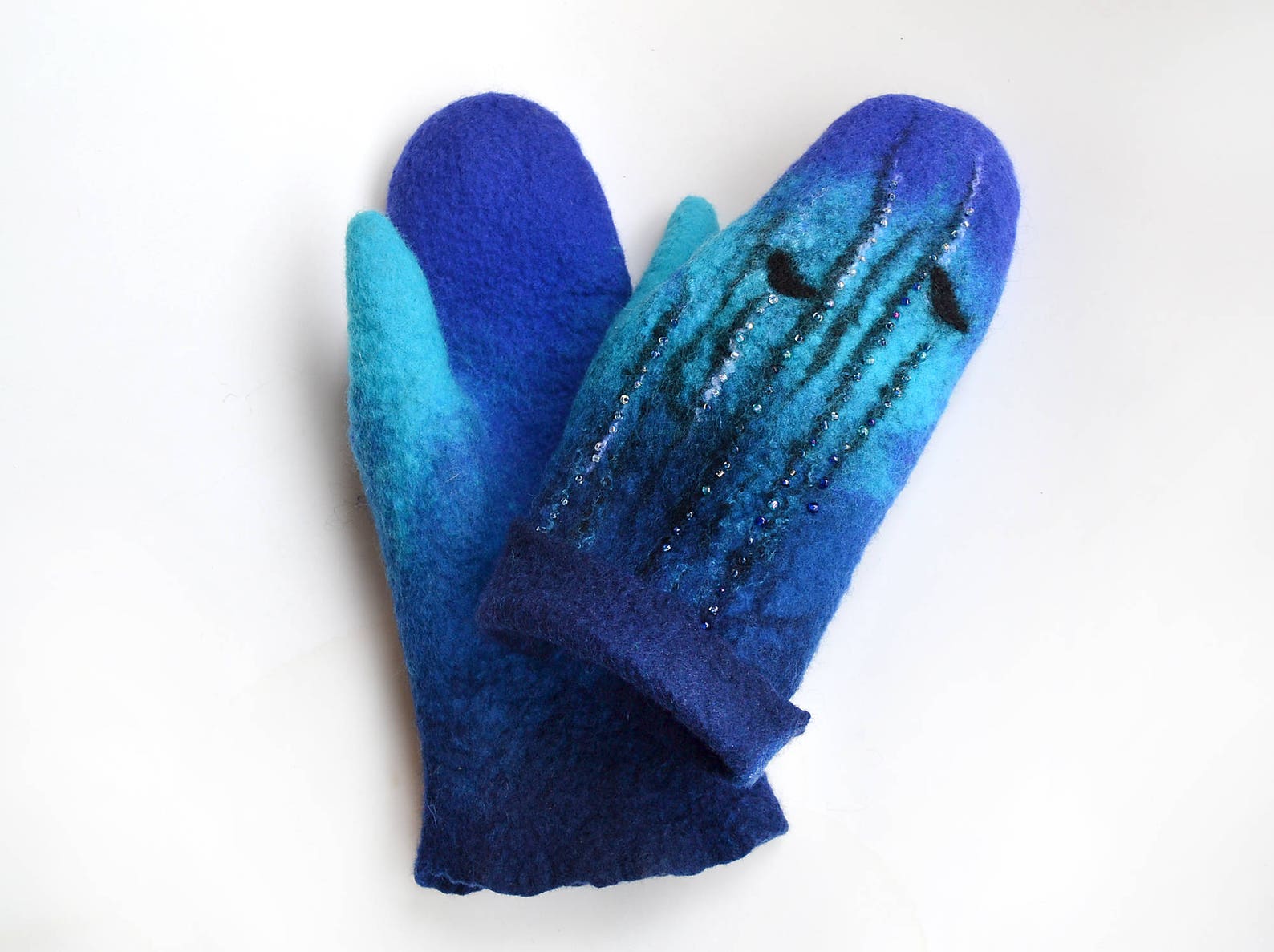 Felt Arm Warmers Felted Wool Winter Gloves Woolen Wrist | Etsy