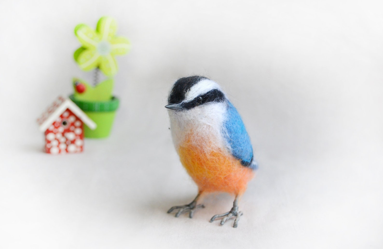 Red-breasted Nuthatch Realistic Felt Toy Bird of All North - Etsy