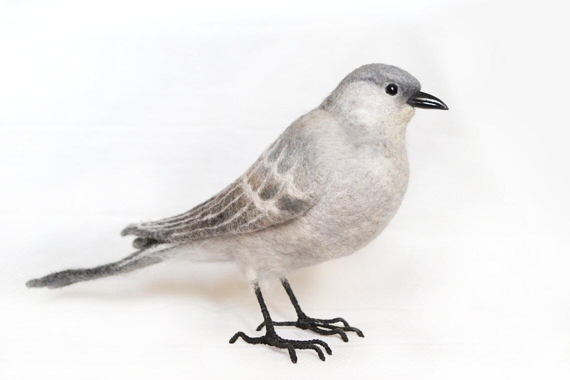 Northern Mockingbird Felting Realistic Toy the State Bird - Etsy Denmark
