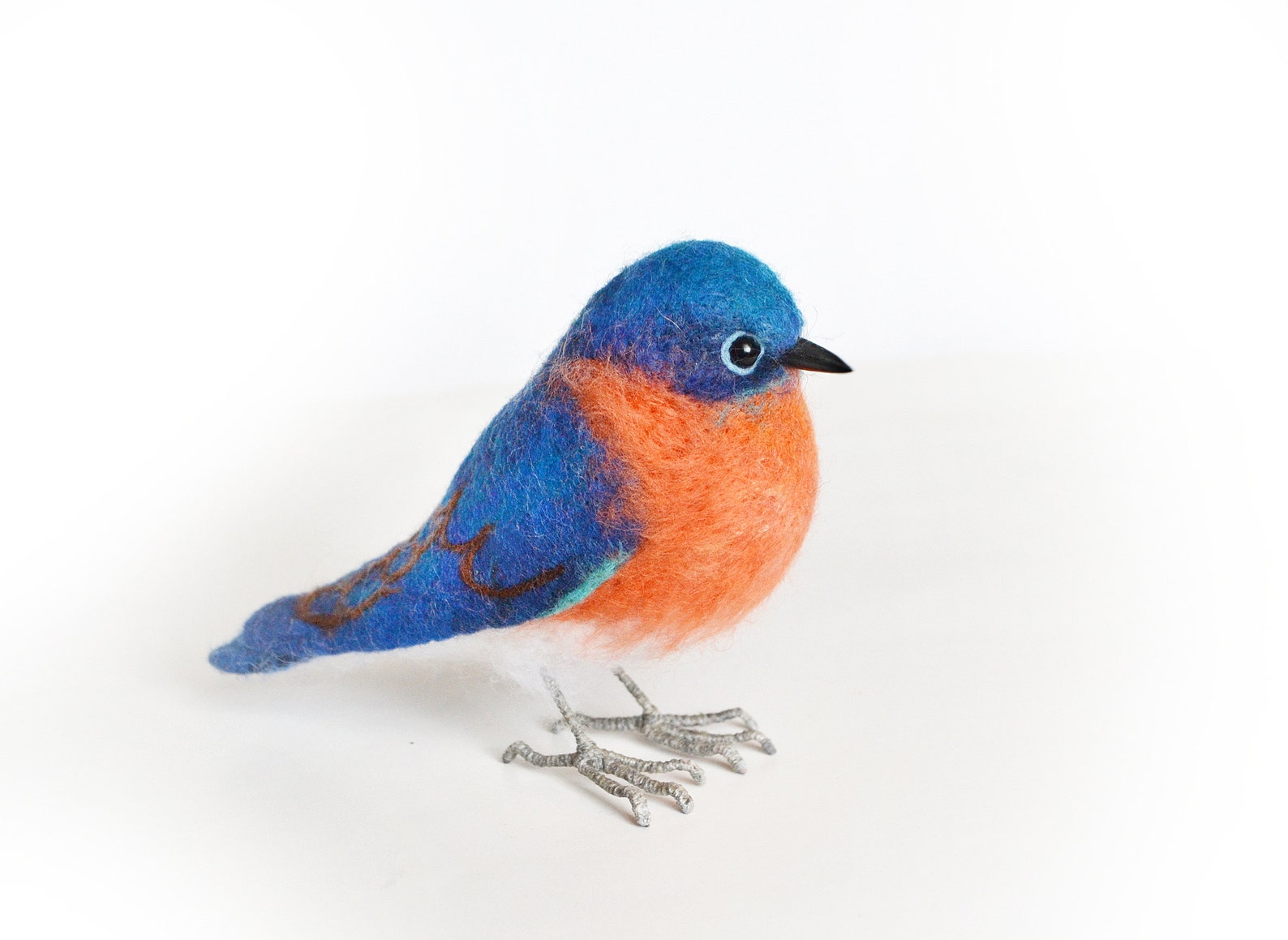 The Eastern Bluebird Felt Bird's Doll Male Figure of Beautiful American ...