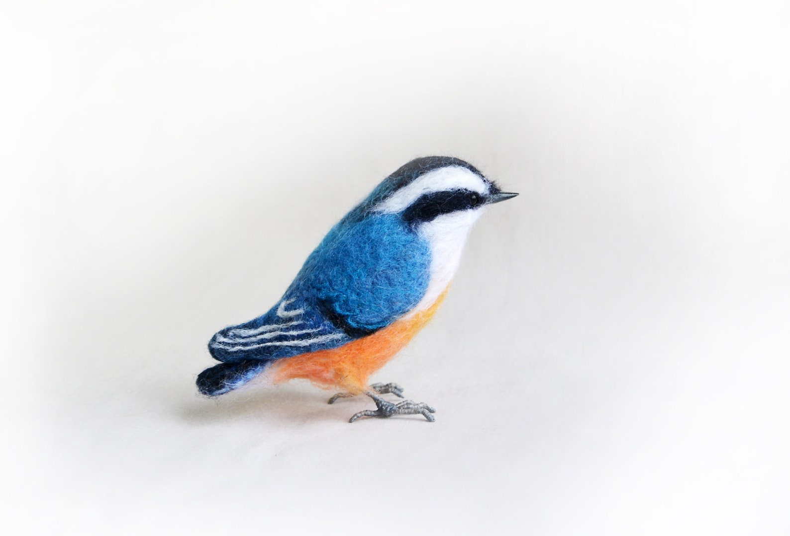 Red-breasted Nuthatch Realistic Felt Toy Bird of All North - Etsy