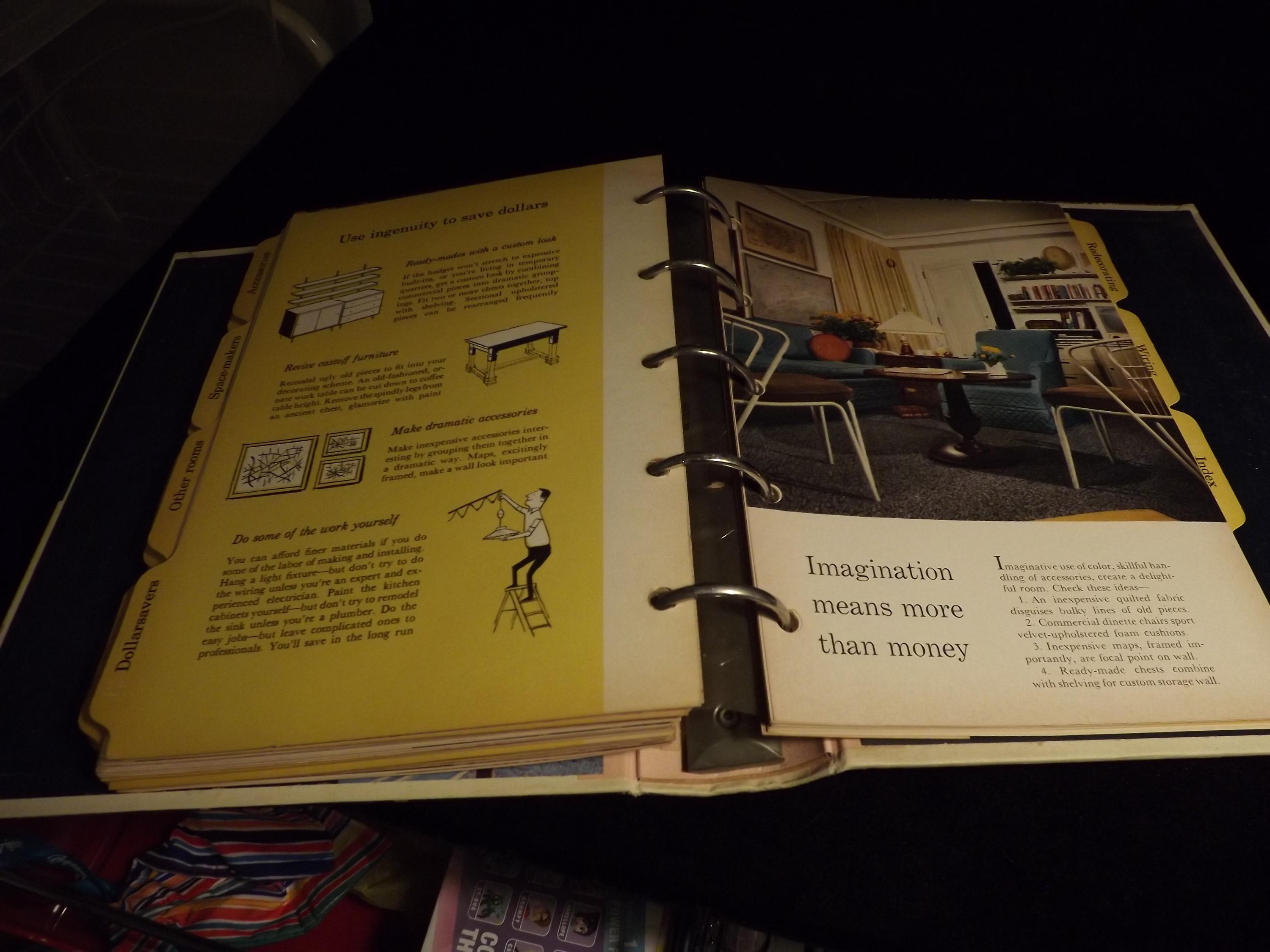 Antique Hardback 1956 Better Homes & Gardens DECORATING BOOK W/300 Full ...