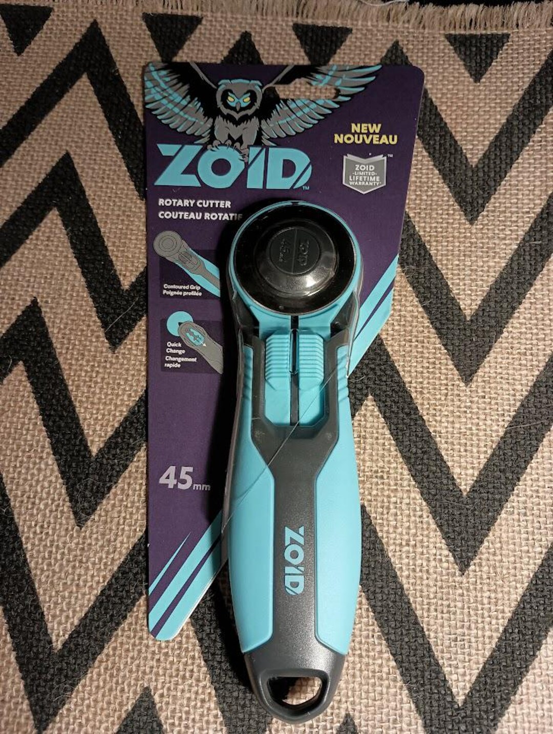 ZOID 45mm Rotary Cutter-7 Inch-ambidextrous-contoured Grip for Fabrics ...