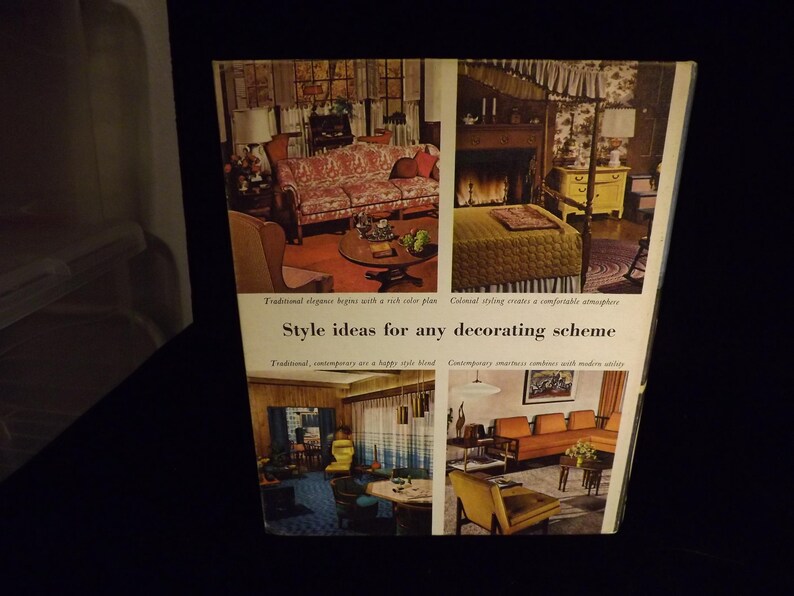 Antique Hardback 1956 Better Homes & Gardens DECORATING BOOK W/300 Full ...