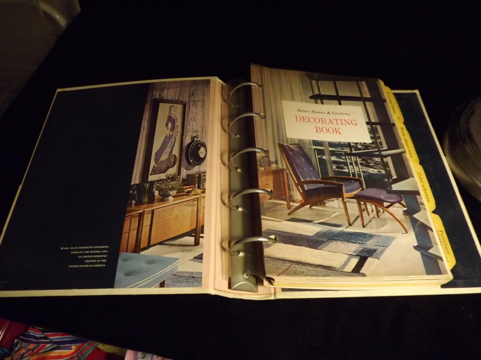 Antique Hardback 1956 Better Homes & Gardens DECORATING BOOK W/300 Full ...