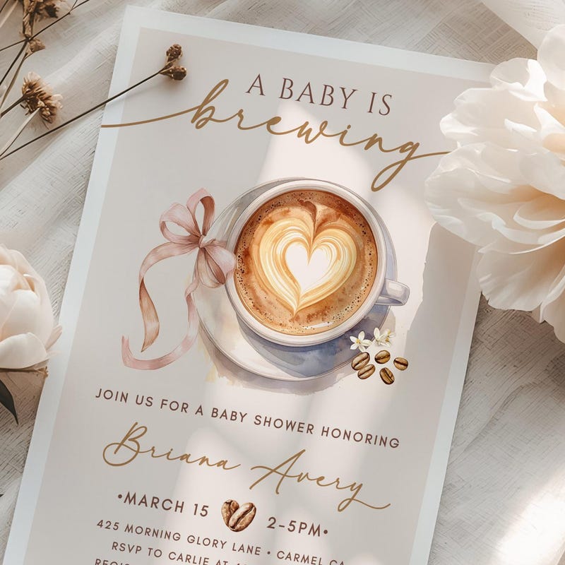 Cafe Evite Baby Shower - Etsy