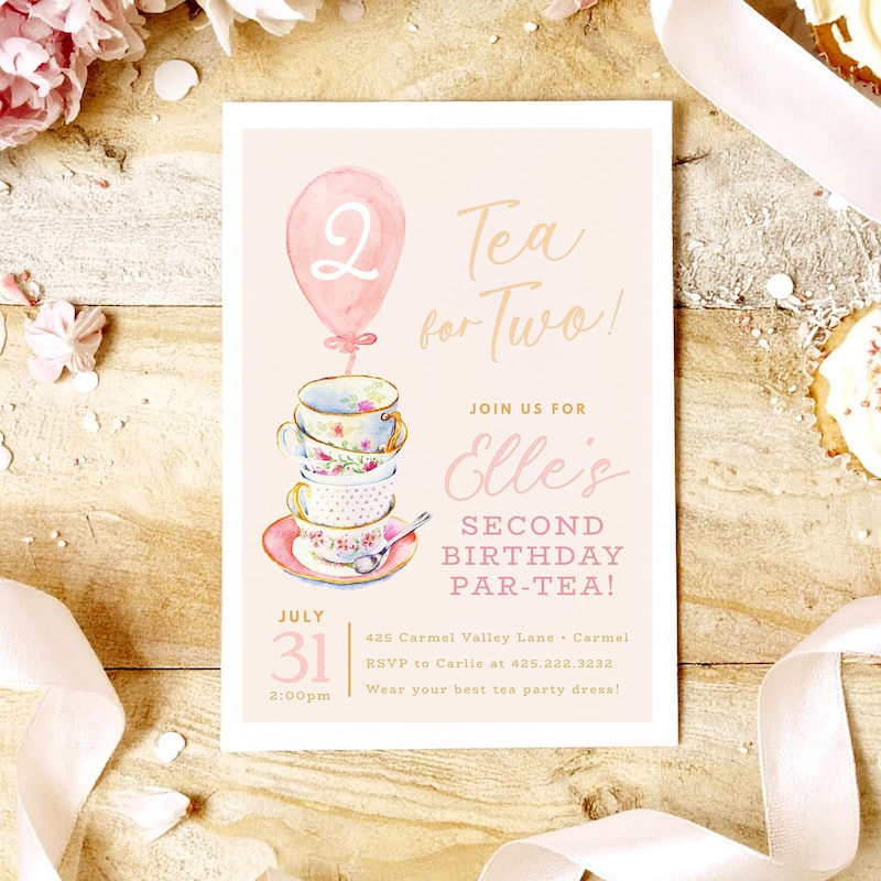 Tea Party for 2 Invite - Etsy