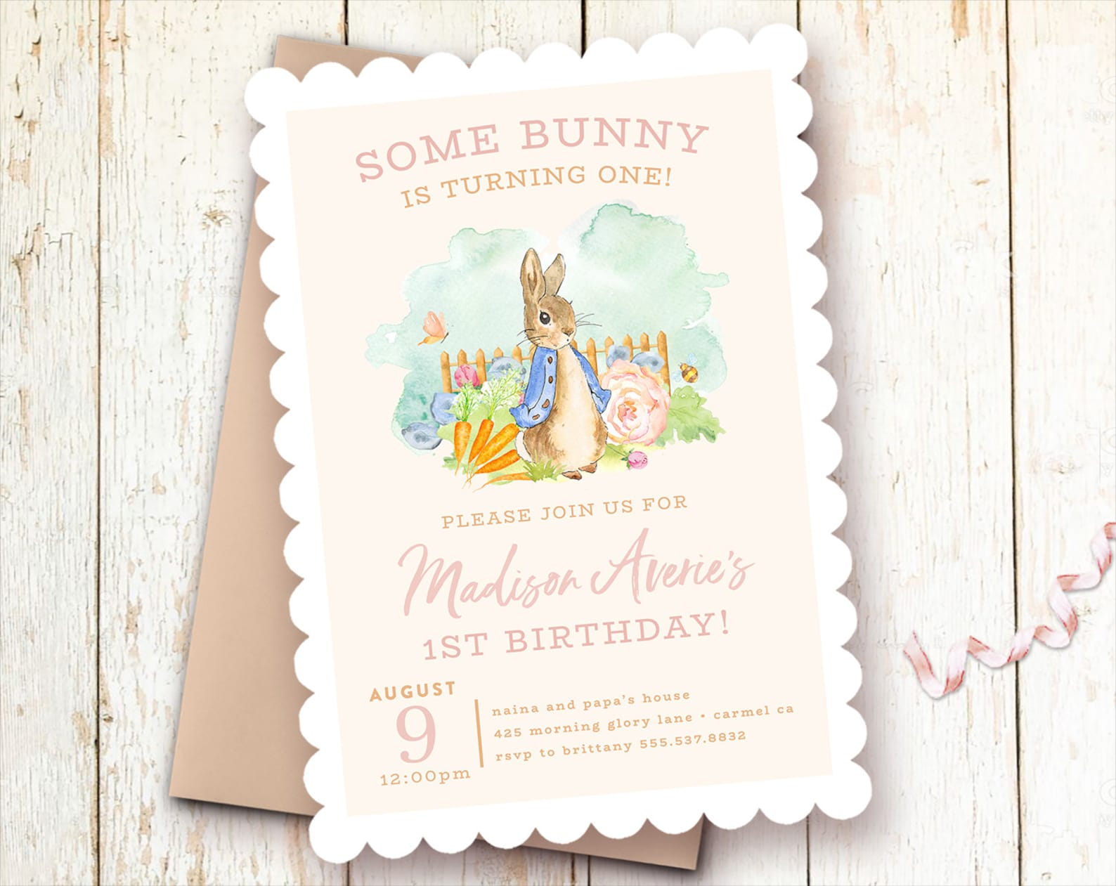 Peter Rabbit Birthday Invitations, Beatrix Potter Invitation, Rabbit ...