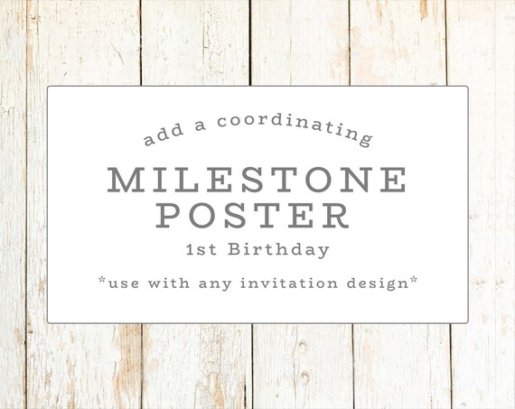 Milestone Poster First Birthday Any Design - Etsy